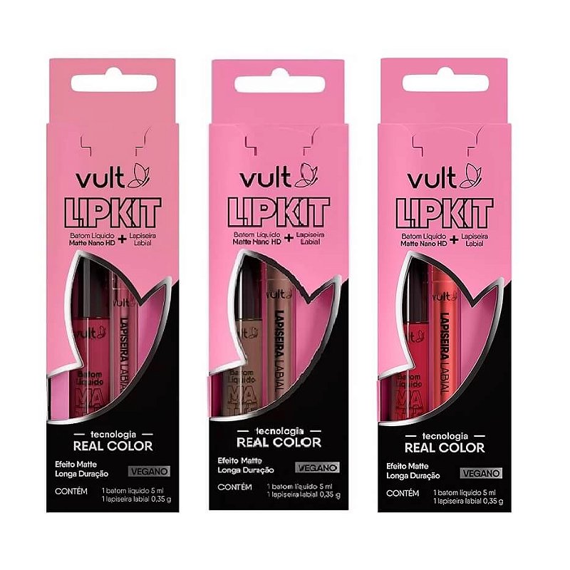LipKit batom + lapiseira - Vult - Love Store Makeup - A sua Loja de Maquiagem Online