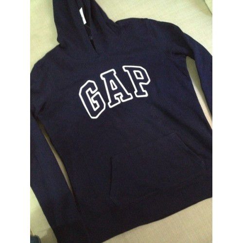 Moletom Feminino Gap Azul / Branco Logo T - M - Cadete Original Imports