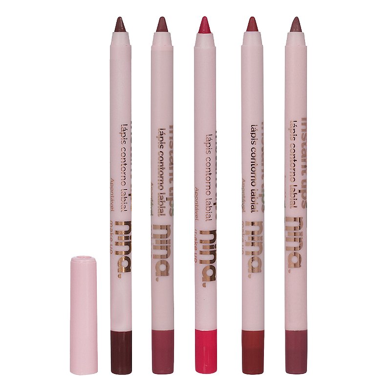 KIT LÁPIS CONTORNO LABIAL INSTANT LIPS - NINA MAKEUP - NINA MAKEUP