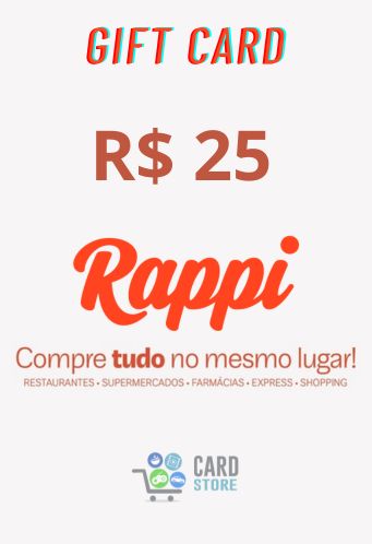 Comprar Cartão Presente Rappi R$25 Digital - Gift Card - Card Store - Cartão Presente, Voucher ...