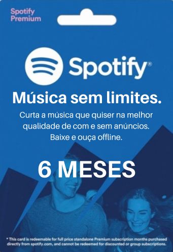 Cartão Cartão Presente Gift Card Spotify - 6 meses - Card Store - Cartão Presente, Voucher, Vale ...