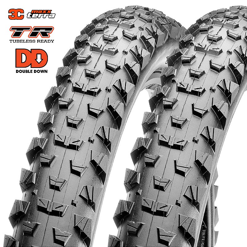 Kit 2 Pneus Maxxis TOMAHAWK 27.5X2.30 Dobrável (Kevlar) 3CT/DD/TR Preto ...