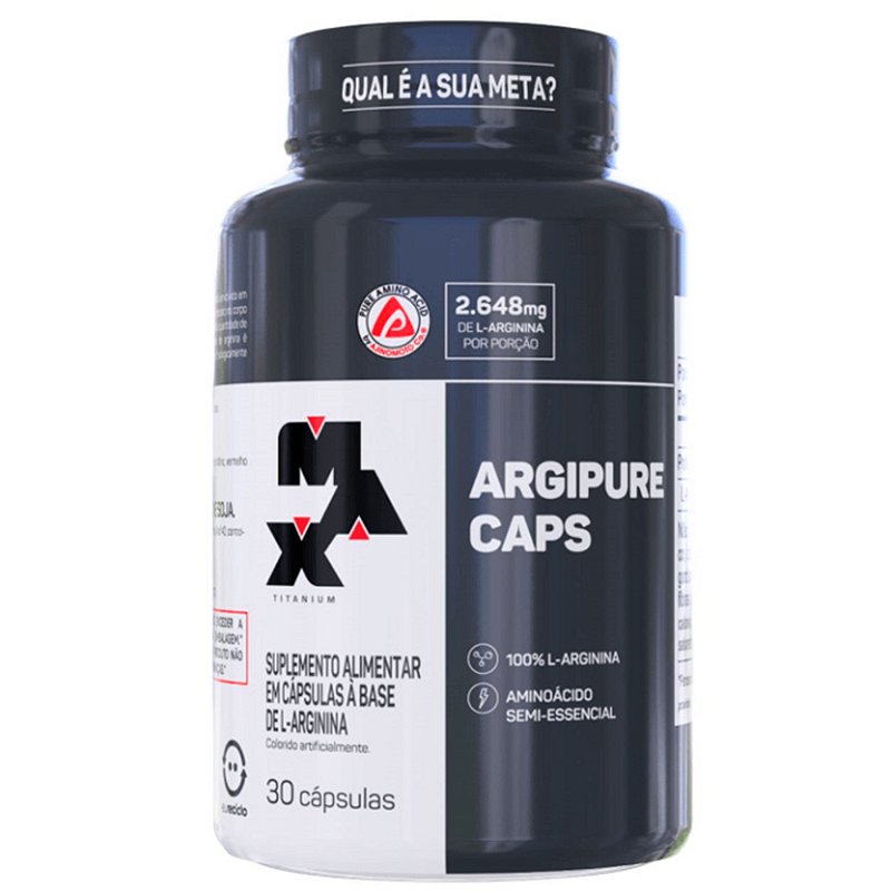 Argipure 30 capsulas Max Titanium - Tudo em Suplementos Alimentares