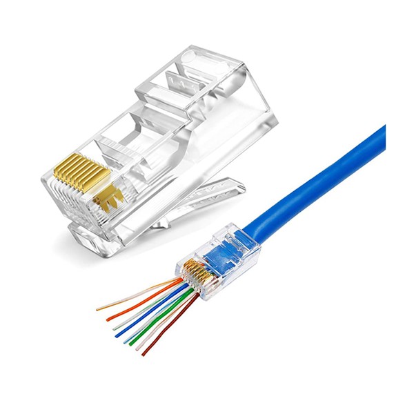Conector RJ45 Macho Cat5 Fios passante - Bauruinfo - O Shopping da ...