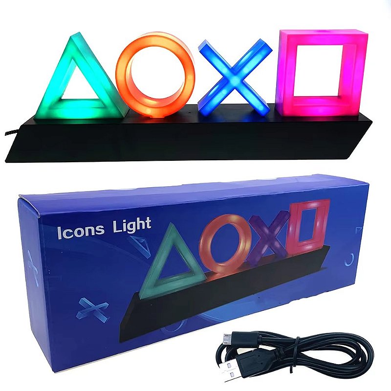 Lâmpada decorativa Luminária led PlayStation PS4 PS5 - ZEUS GAMES - A ...