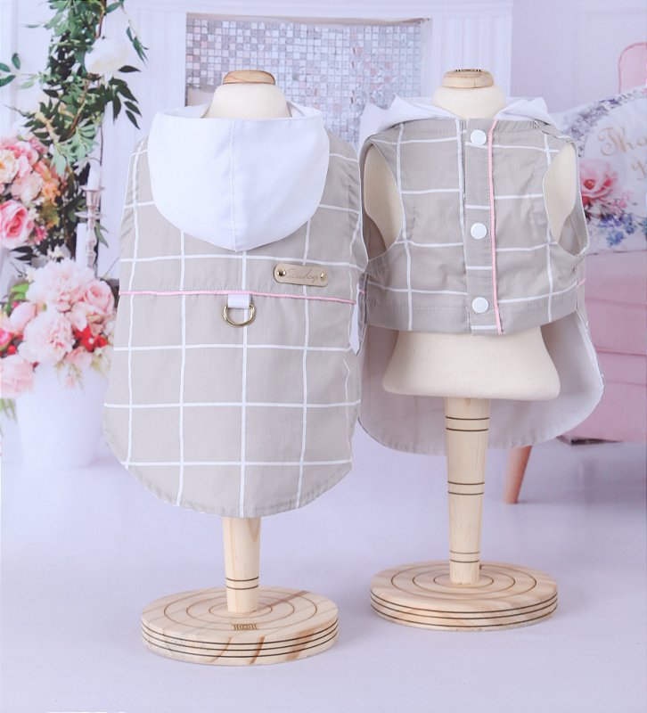 CAMISA GRID GREY DUDOG VEST - Pandora Boutique Pet