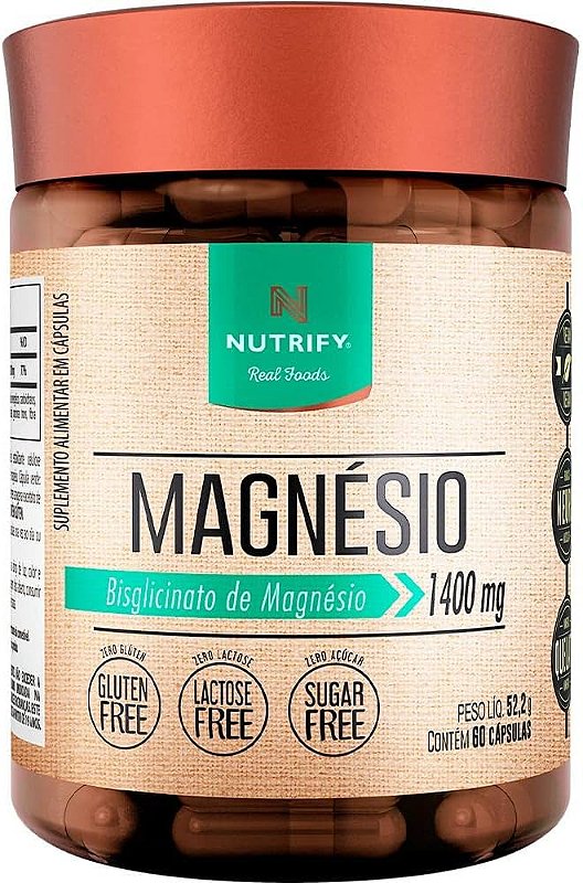 Magnesio Bisglicinato 60 Capsulas (1400mg) Nutrify - Casa do ...
