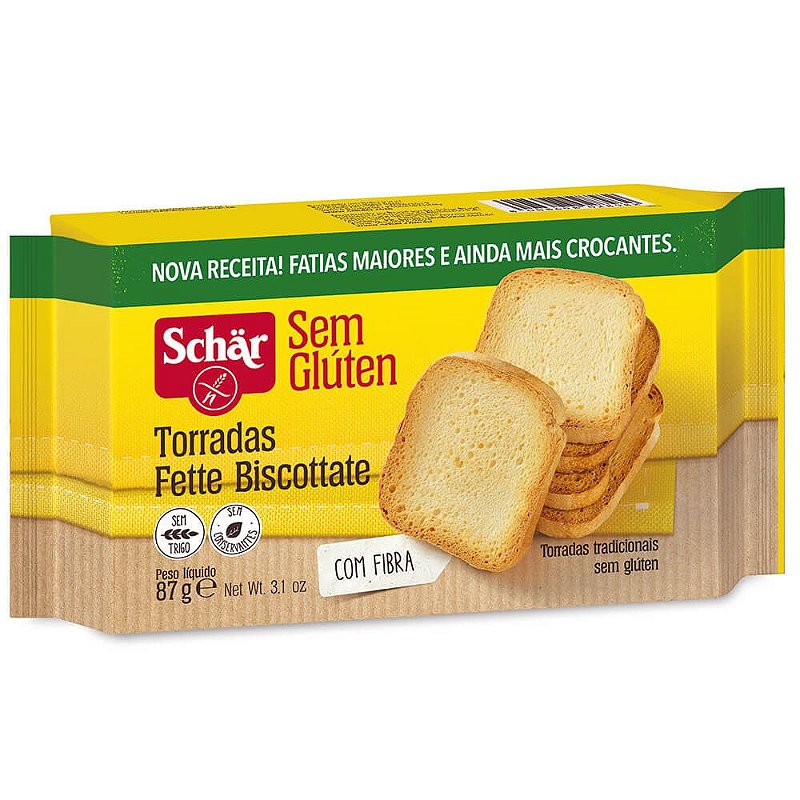 Torradas Tradicionais com Fibra - 87g - Schär - Casa do Naturalista ...