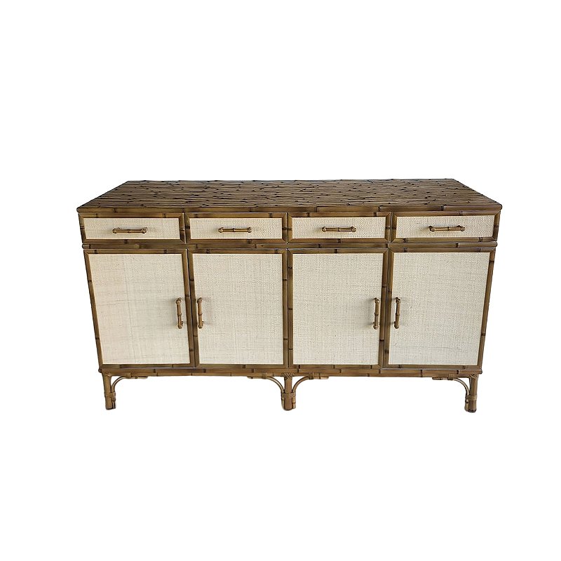 Buffet em mdf, bambu e palha de buriti - Kasa57 - Kasa 57 | A Sua Loja ...