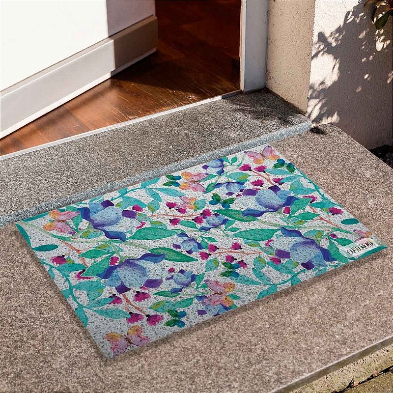 Capacho - Floral Azul - www.capacheria.com.br