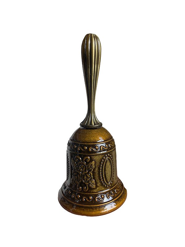 Sineta Metal Dourado - Mercado da Bruxa