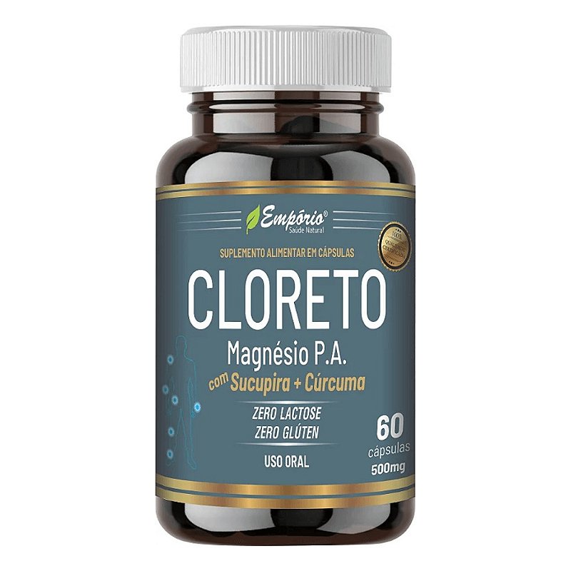 Cloreto De Magnésio + Sucupira + Cúrcuma - 500mg - 60 Cápsulas - Revenda na Net