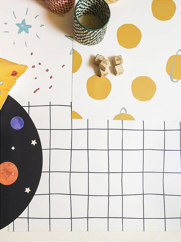 Tapete Playmat Grid PB - Mama Loves You - Decoração Infantil