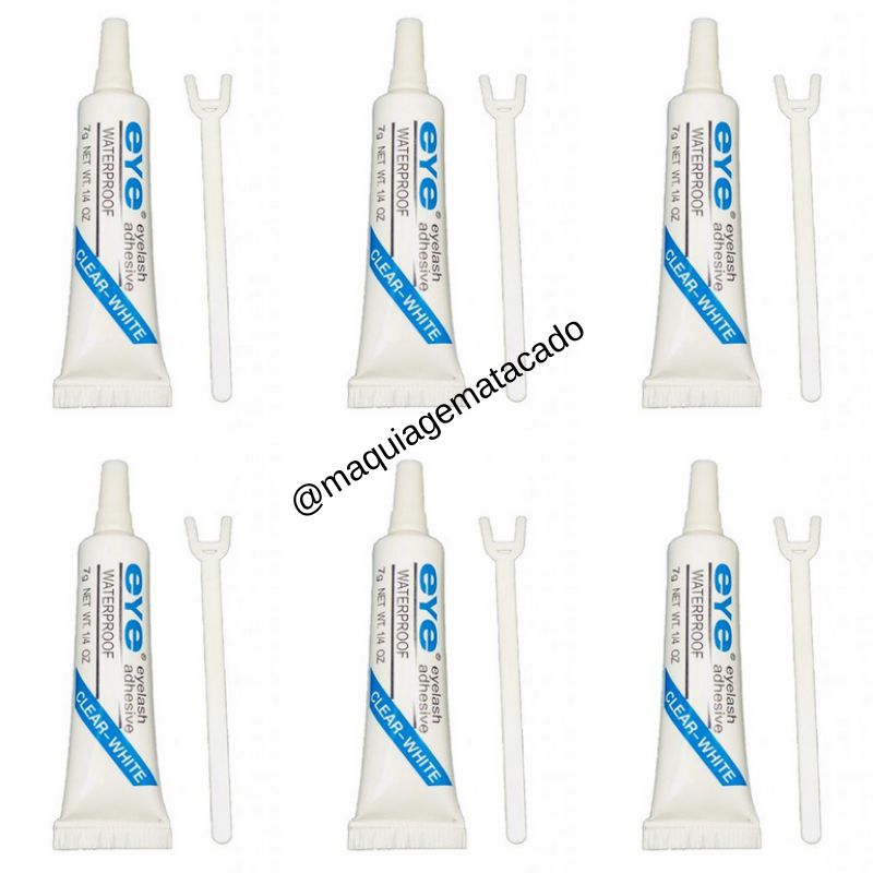 Kit 06 Unidades Cola para Cílios Eye Branca a Prova D’água - Maquiagem ...