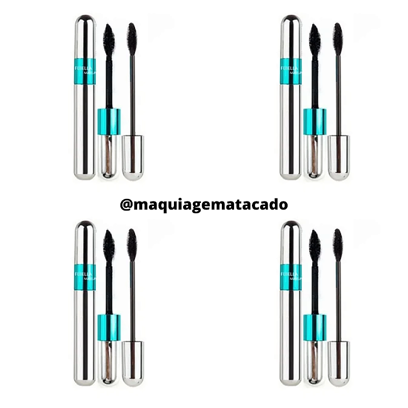 Kit 04 Unidades Máscara Para Cílios 2 em 1 a Prova DÁgua Febella MA3041 Rímel - Maquiagem Atacado
