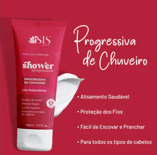 Progressiva de Chuveiro Liso Instantâneo Sem Formol Isis Makeup IS0074 ...