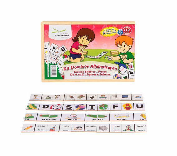 Kit Dominós Alfabetização - 04 jogos - Planeta Pedagógico