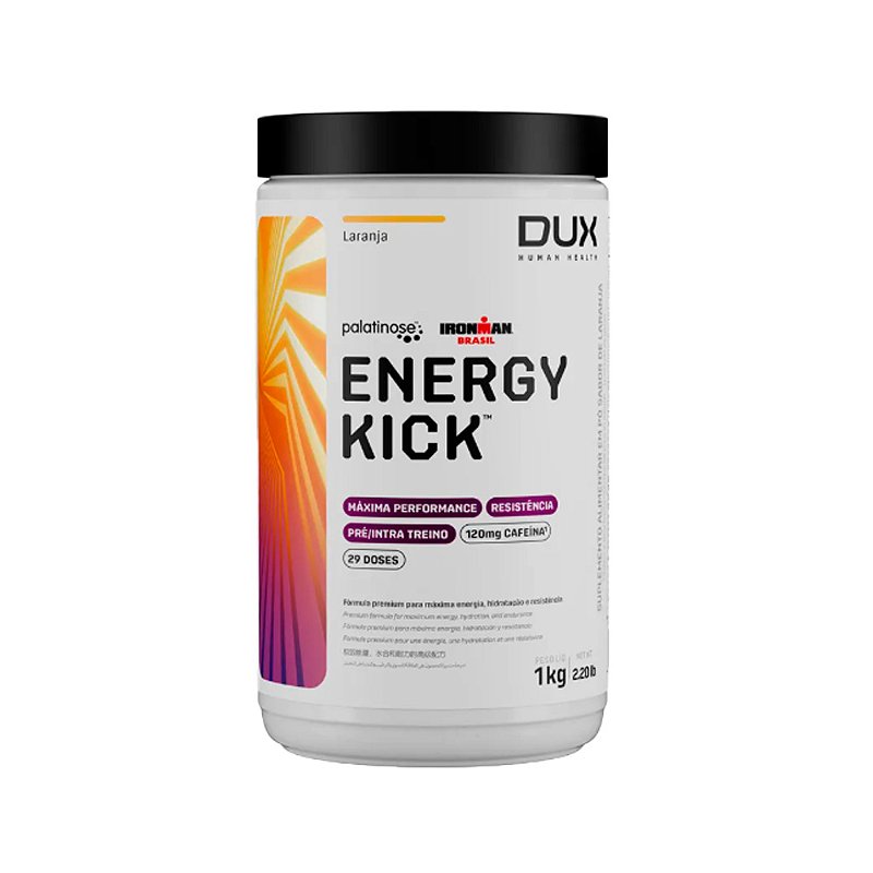ENERGY KICK CAFFEINE - DUX - 1000G - Cwb Gold Suplementos Alimentares