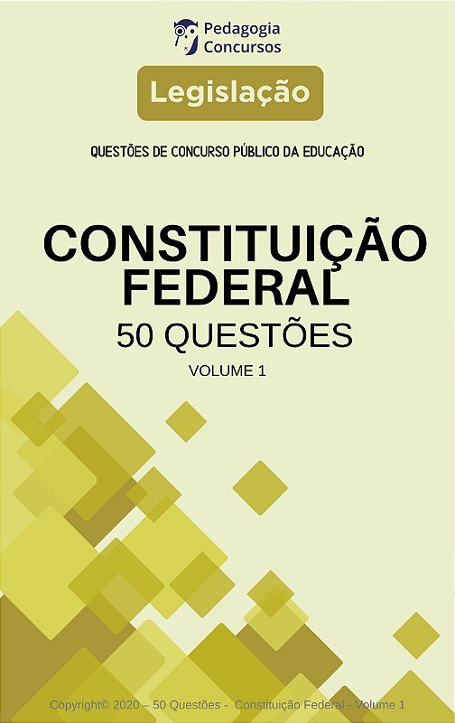 Apostila em PDF Constituição Federal - Pedagogia Concursos
