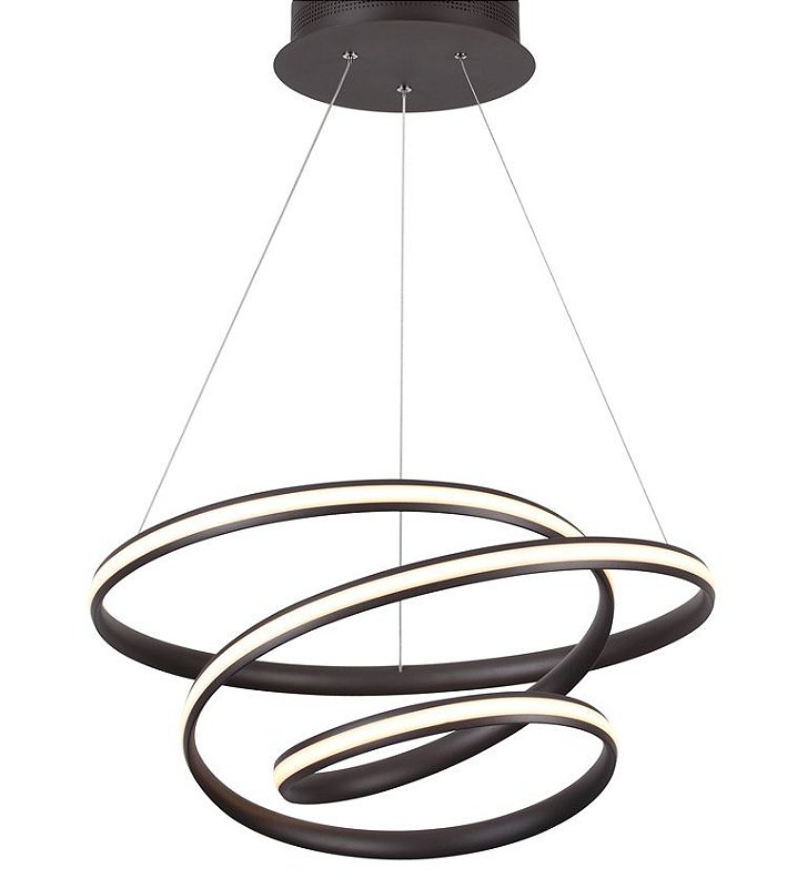 Pendente metal Circular Led 56W 3000k Bivolt Dinâmica - Luz Oculta ...