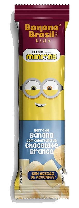 Barra Kids Minions Banana com cobertura de Chocolate Branco (22g ...