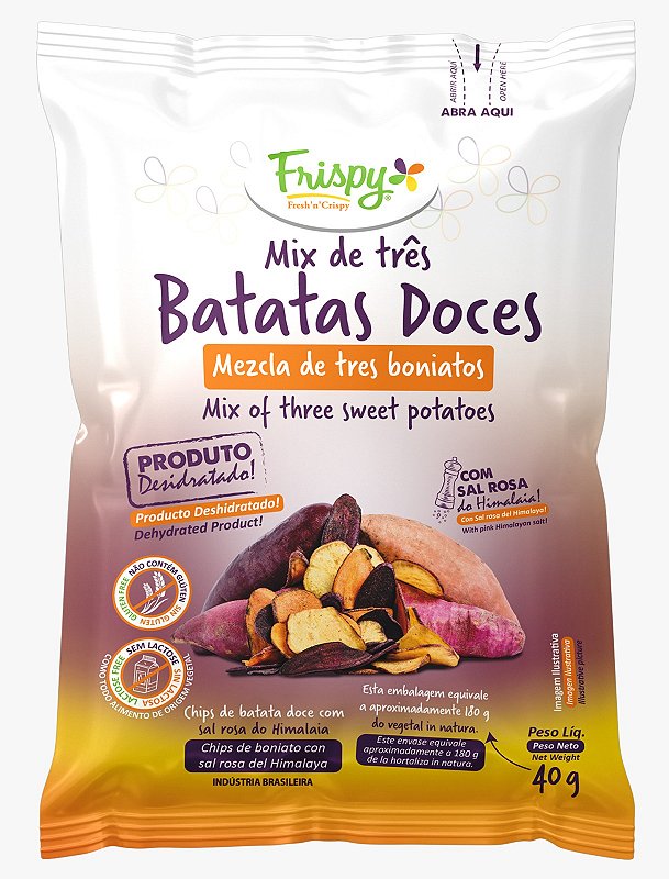 Chips Mix de 3 Batatas Doces | vegano e sem glúten '40g - Snick Snacks