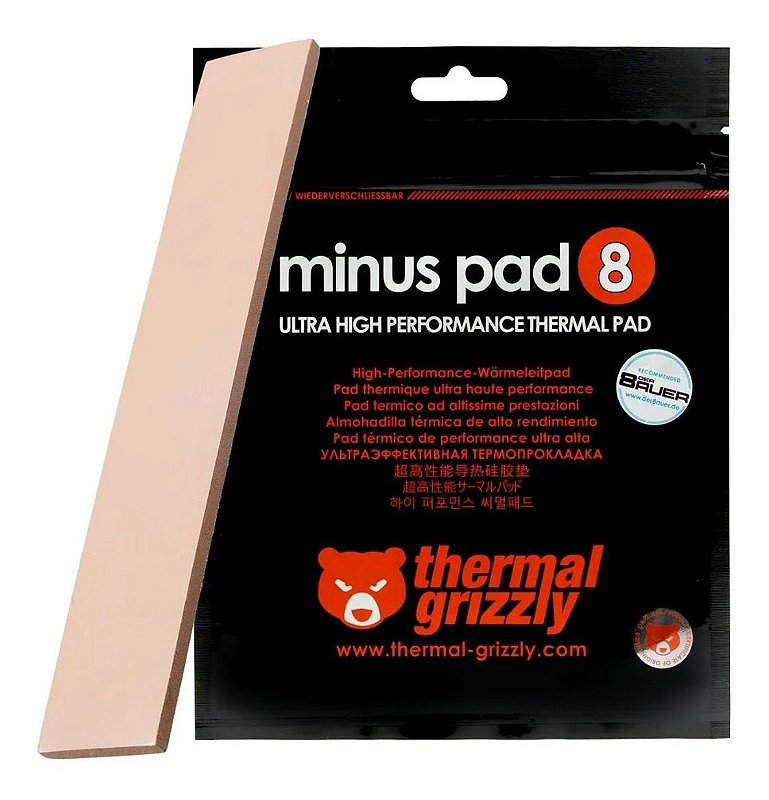 Pad Térmico Minus Pad 8 120X20X1mm 1unid Thermal Grizzly - Xplace Games ...