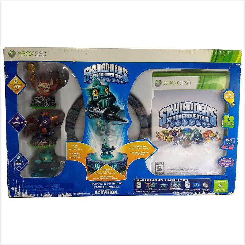 Kit Skylanders Spyros Adventure (Jogo + Bonecos + Base + Caixa) - Xbox ...