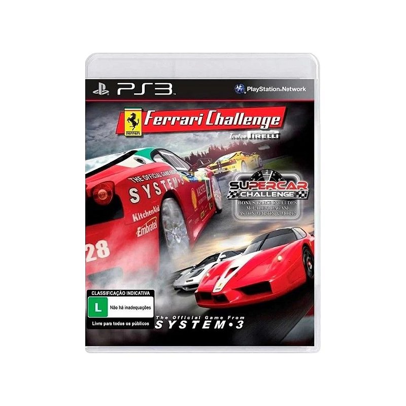 Jogo Ferrari Challenge Trofeo Pirelli+Super Car Challenge-PS3-Usado ...