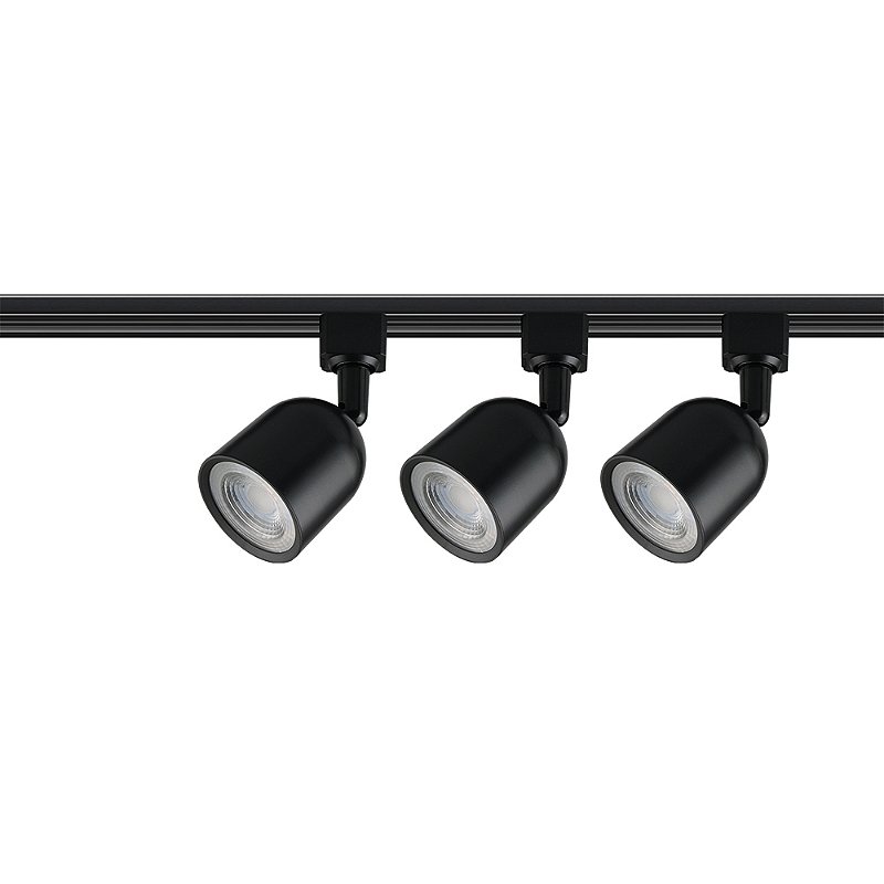 Kit Trilho LED Alumínio + 3 Spots 15W 3.000K - Preto - Anchieta ...