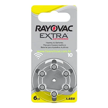 Bateria RAYOVAC (06 baterias) Modelo 10 / PR70 - Para Aparelho Auditivo - Fono Virtual ...