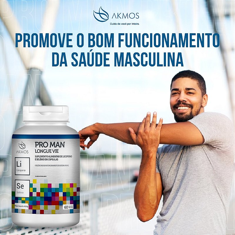 Pro Man 60 cápsulas - AKMOS - Saúde e Bem Estar - Jaraguá do Sul / SC
