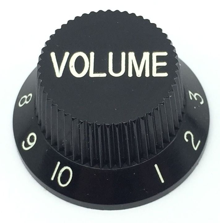 1 Knob Plástico VOLUME guitarra strato PST PRETO Unidade - Music ...