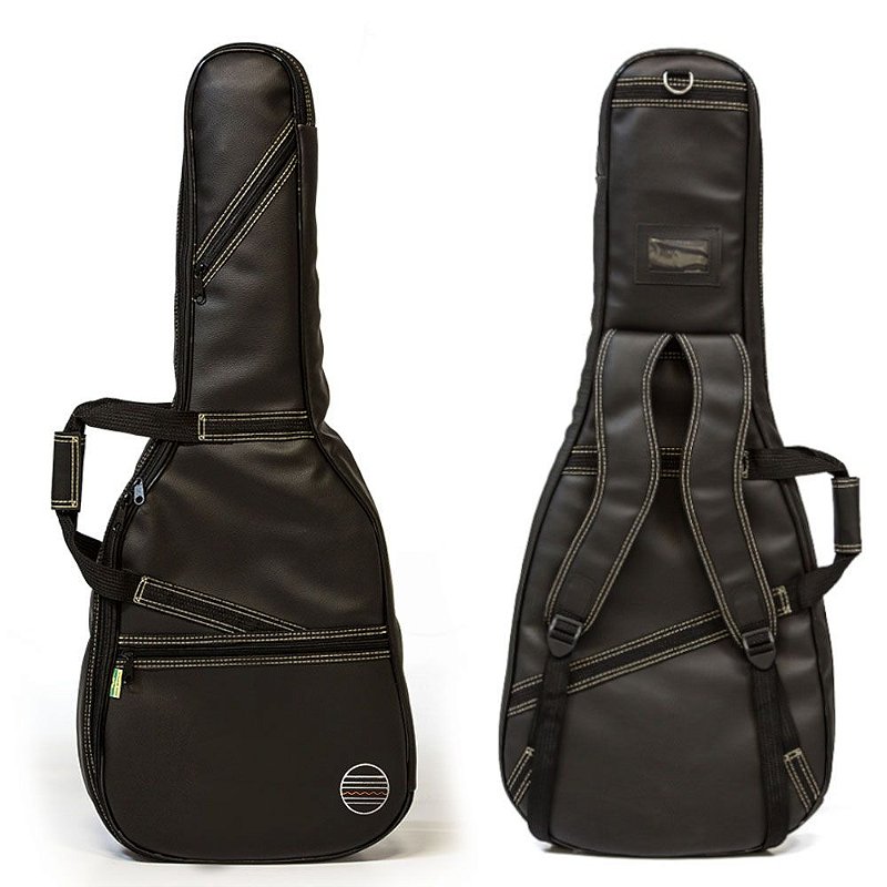 Capa Bag Guitarra Semi Acústica Couro Ecologico Reforçado - Music ...