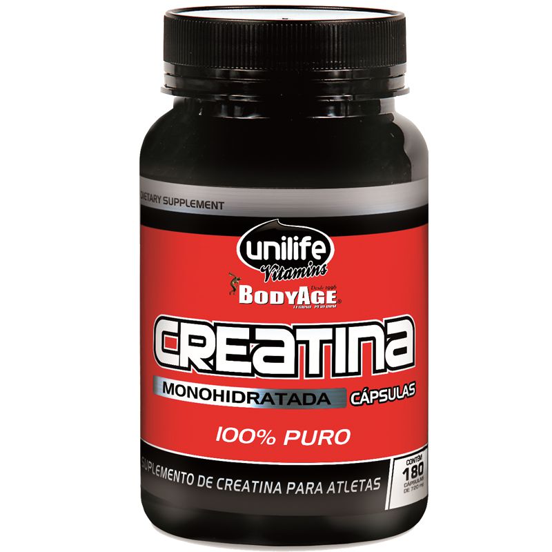 Creatina ATP Monohidratada 500mg Unilife 180 cápsulas - Edin
