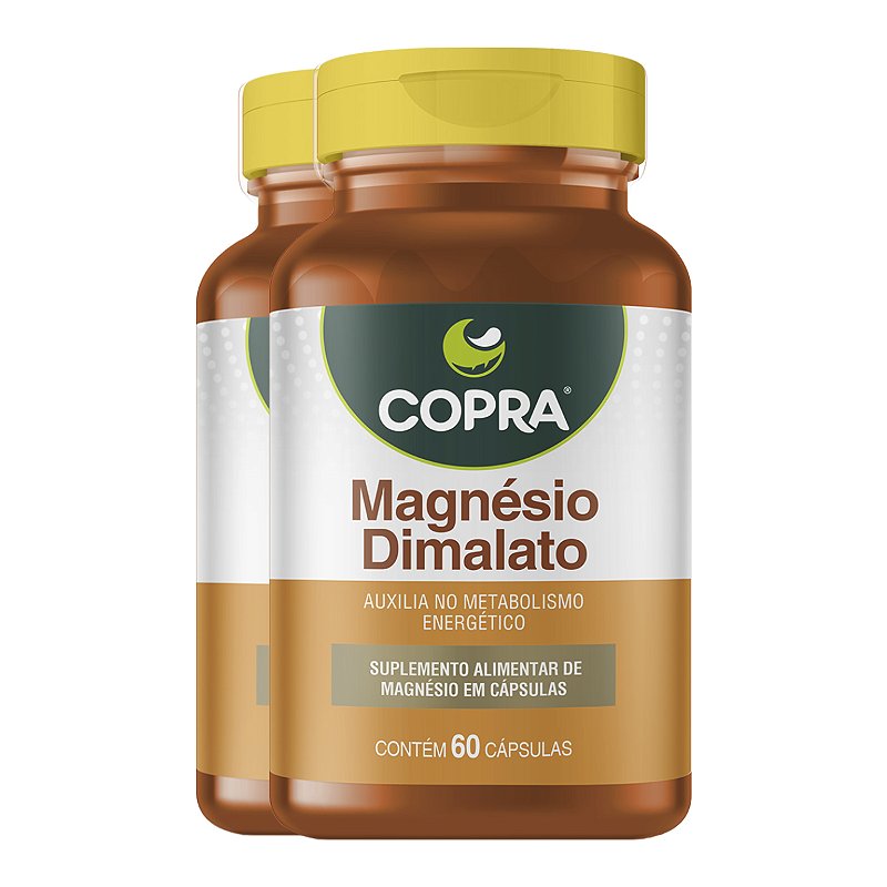Kit 2 Magnésio Dimalato Copra 60 Cápsulas - Edin