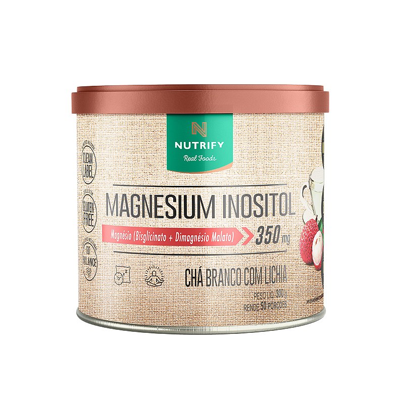 Magnesium Inositol Nutrify 350g Chá Branco com Lichia - Edin