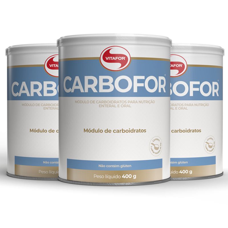 Kit 3 Carbofor Vitafor Módulo de Carboidratos 400g - Edin