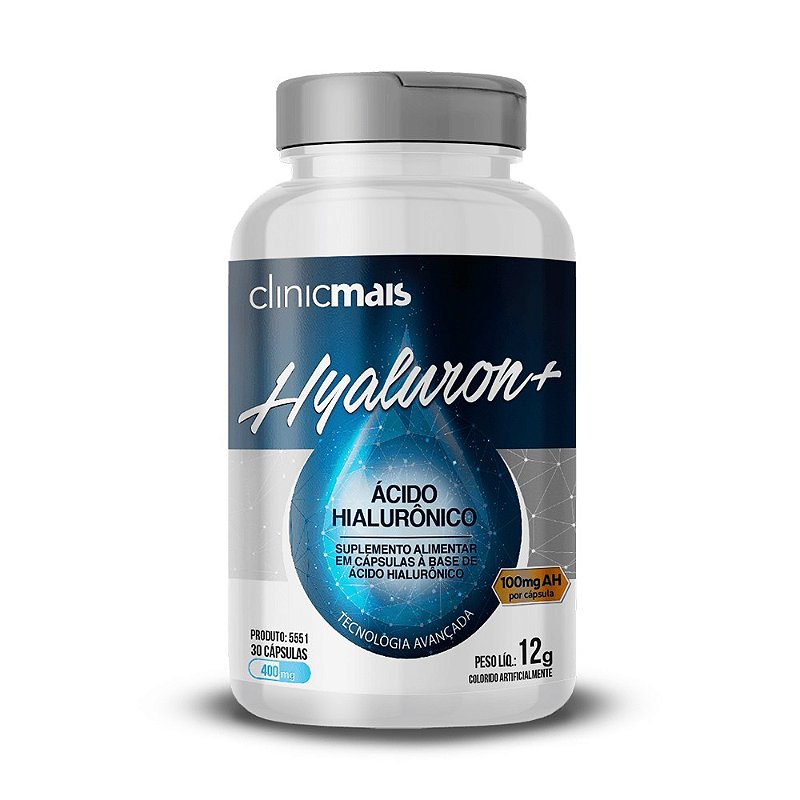 Hyaluron+ Ácido hialurônico 30 cápsulas ClinicMAIS - Edin