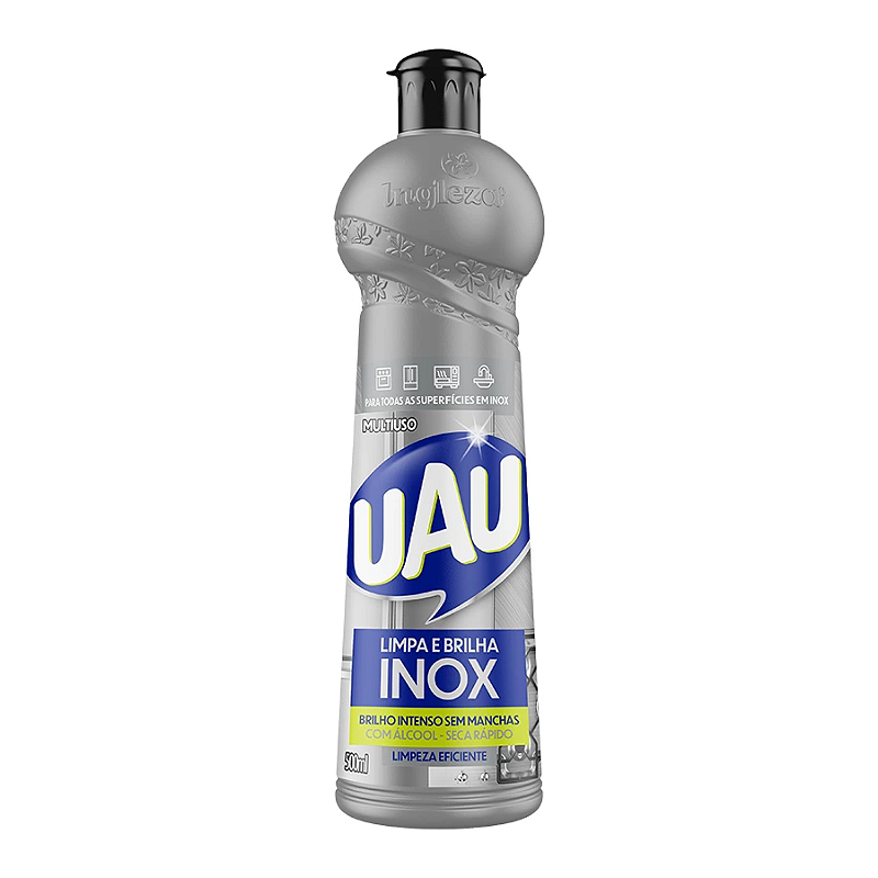 MULTIUSO UAU LIMPA E BRILHA INOX 500ML - Certeza Higiene e Limpeza