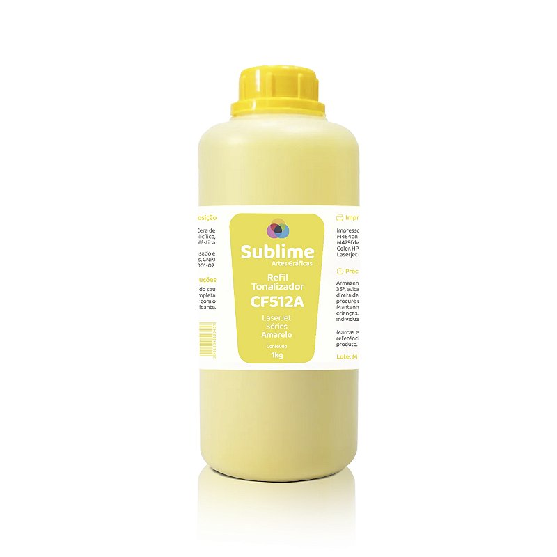 Pó de Toner HP CF512A Amarelo Sublime 1kg é Zip - Zip Cartuchos