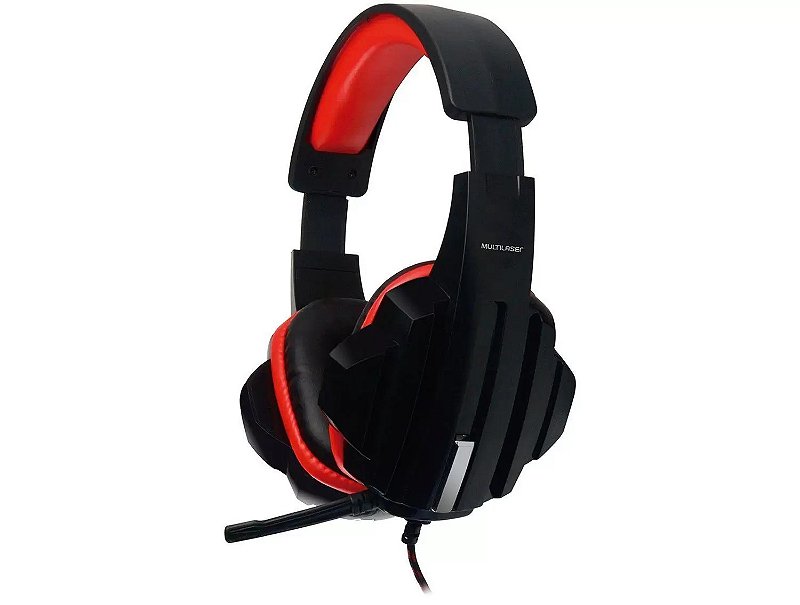 Headset Gamer PC Noteebook Multilaser - PH120 Vermelho - LOJA DG