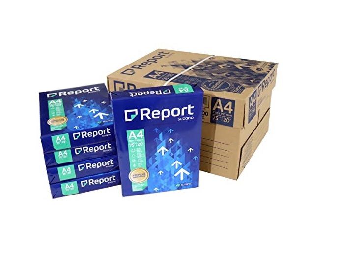Caixa de Papel Sulfite A4 Report Premium 75g Resma 500 Folhas Ultra ...