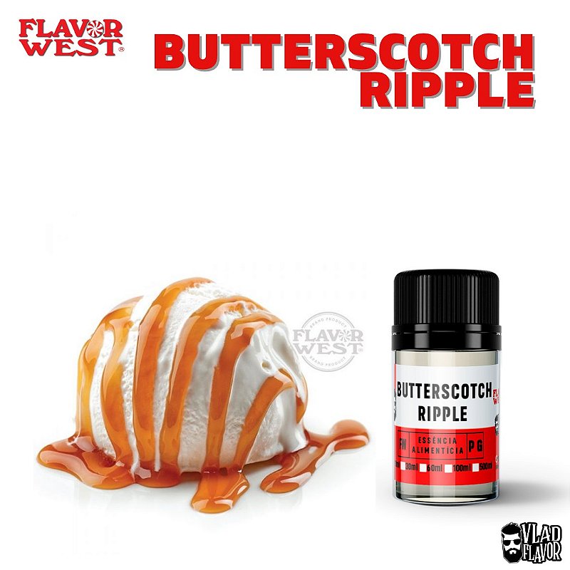 Aroma de Butterscotch Ripple 10ml | FW - AROMAS ALIMENTÍCIOS IMPORTADOS