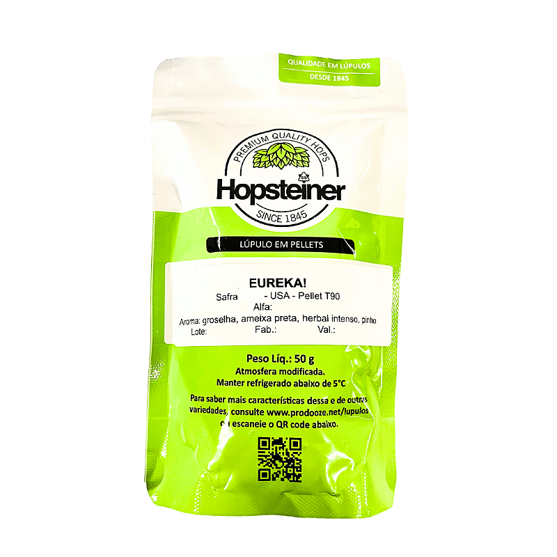 Lúpulo Hopsteiner Eureka!™ 50g (Pellets) – Aroma Intenso e Amargor ...