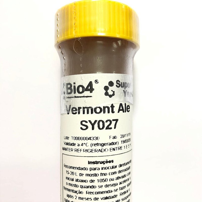 BIO4 Levedura Líquida Vermont Ale - Frasco 50ml - Piquiri Brewshop ...