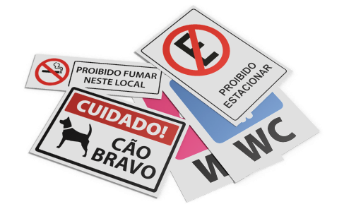 Placas de Sinalização e Informativas - Grafica Curitiba 41 3203-5019