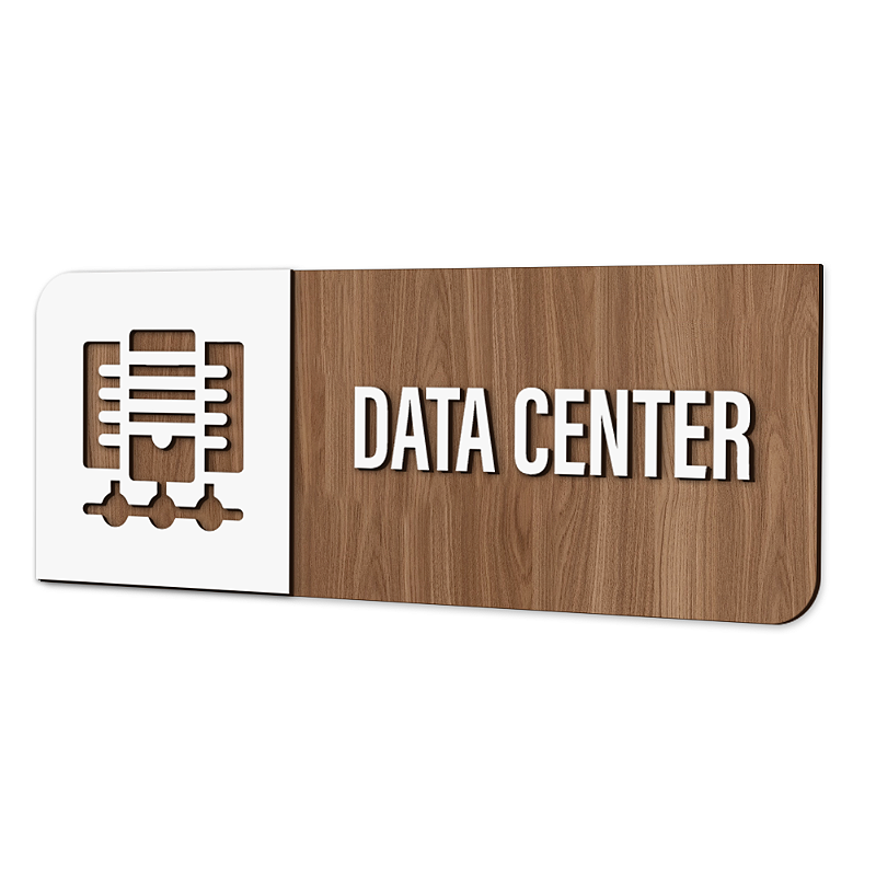 Placa de Sinalização Indicativa - Data Center - Lumina Decor