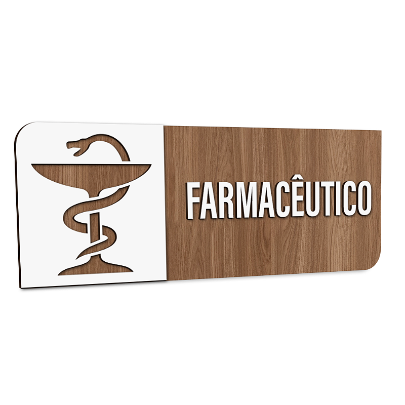 Placa de Sinalização Indicativa - (Farmaceutico / Farmaceutica ...