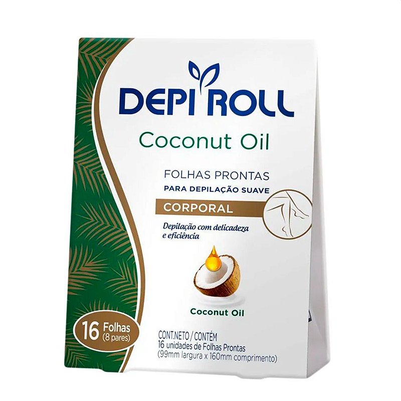 Folhas Prontas Depi Roll Facial Oleo De Coco C/16 - Flowers Perfumarias ...